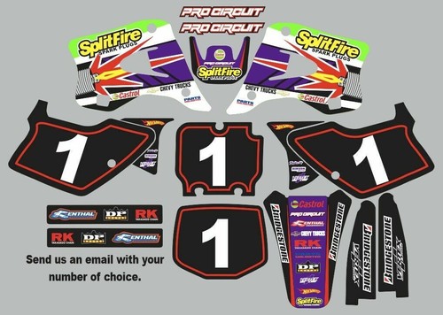 Graphic Kit for 1993-1996 Kawasaki KLX300 KLX 300 Splitfire Decals logo ...