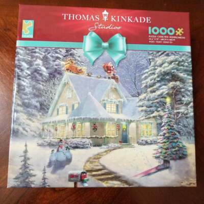 MIDNIGHT DELIVERY Santa CHRISTMAS Thomas Kinkade - Ceaco 1000 piece ...