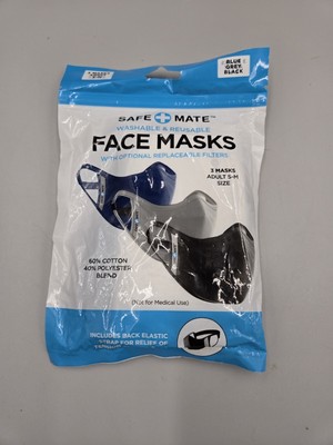 Safe+Mate Washable And Reusable Face Masks | eBay