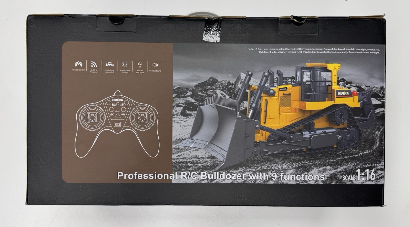HUINA 1569 1:16 RC Bulldozer 9 Functions 2.4GHz Remote Control NEW | eBay
