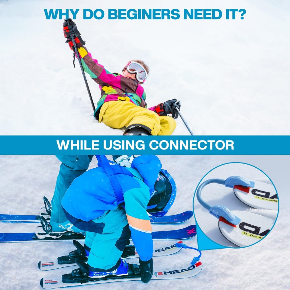 Kids Ski Tip Connector - Edgie Wedgie for Beginners | Speed Control ...