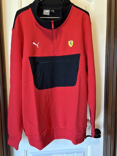NWT Scuderia Ferrari F1 Men's 1/4 Zip Sweater Red Size 3XL Official ...