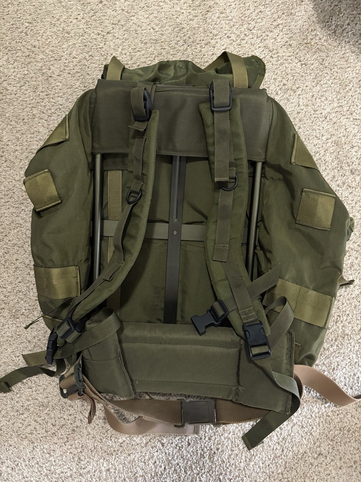 US Military Army OD Green Large Alice Field Pack Ruck with Frame and ...
