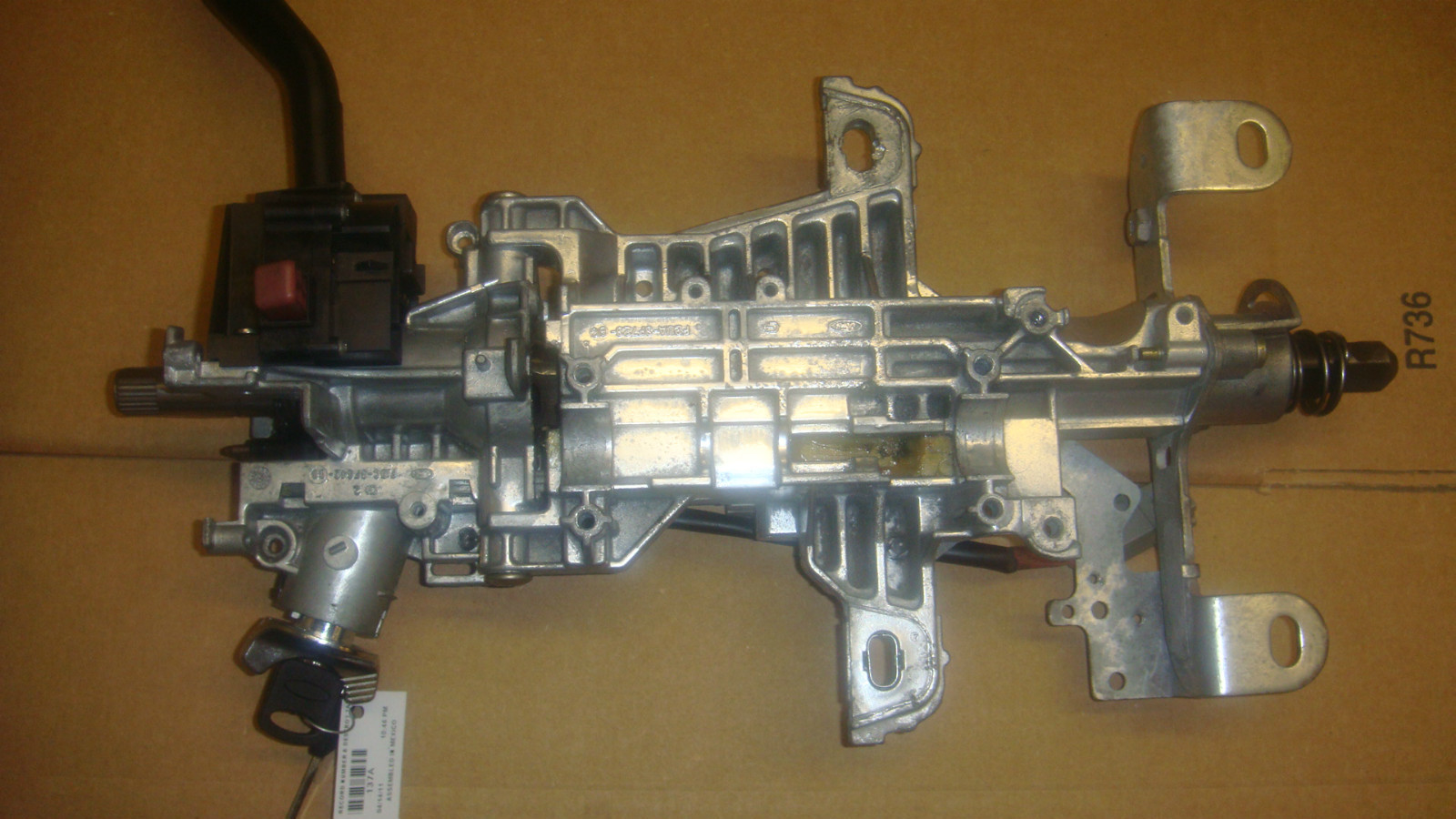 1992-1997 FORD F-250 F-350 STEERING COLUMN REBUILT STANDARD FLOOR SHIFT ...