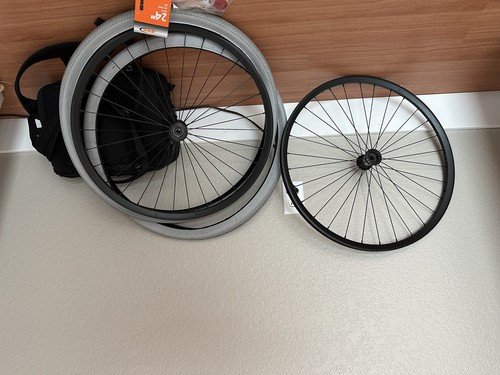 Shadow 24” Wire Wheelchair Wheel 30 spoke W/ Vinyl Hand rim Primo Tire ...