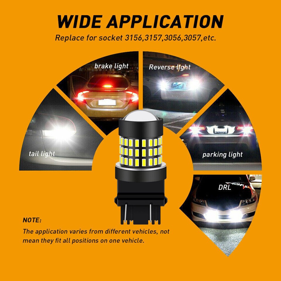 LED DRL Driving Daytime Running Light Bulbs 3156 3157 4114 4157 6500K ...