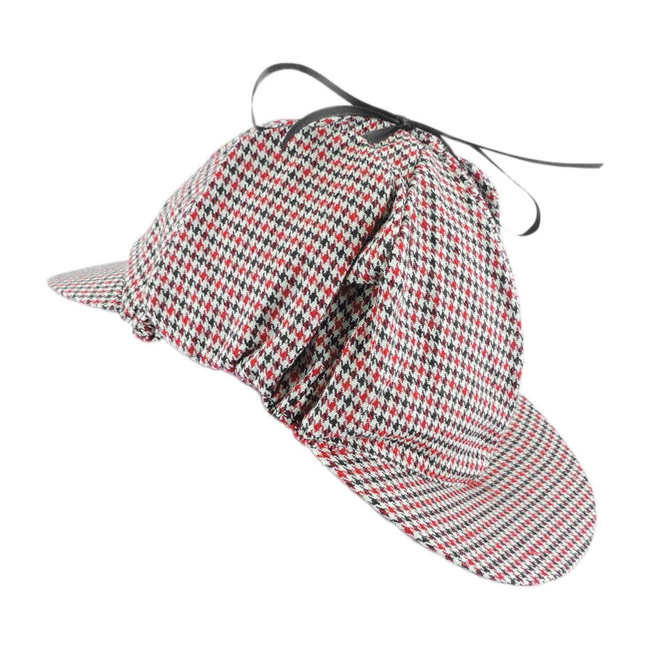 Adult Sherlock Holmes Detective Sleuth Costume Hat W/ Pipe & Magnifying ...