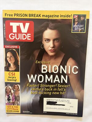 2007 October 8-14 TV Guide Magazine Exclusive The Bionic Woman (CP191 ...