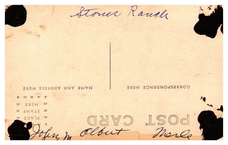 postcard Three Cowboys (John Albert and Merle) on Stoner ranch RPPC ...