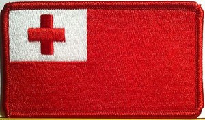 Tonga Flag Patch With VELCRO® Brand Fastener Red Border #29 | eBay