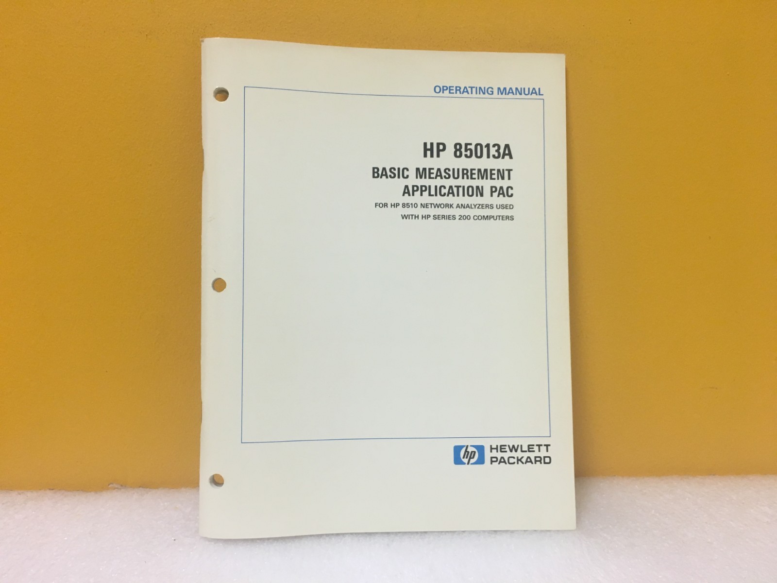 HP/Agilent 85013-90001 85013A Basic Measurement Application PAC ...