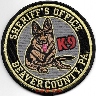 Beaver County Sheriff K-9, Pennsylvania (4" round) shoulder police ...