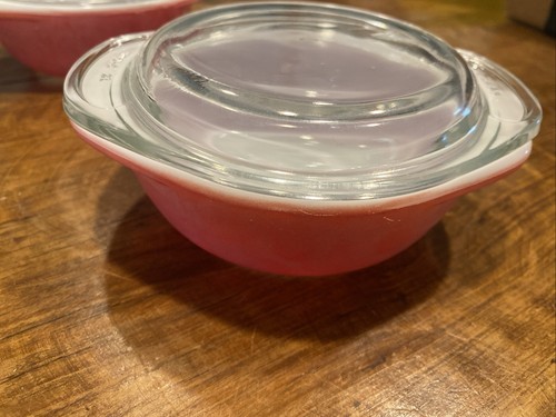 Vintage PYREX 080 Flamingo Pink Mini Bowl & Lid Oven Casserole 8oz | eBay