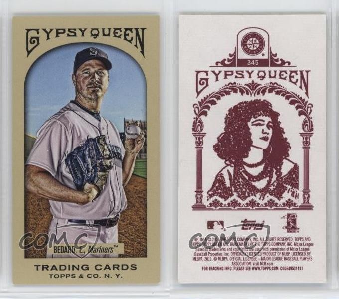 2011 Topps Gypsy Queen Mini Red Gypsy Queen Back Erik Bedard #345 t2b ...