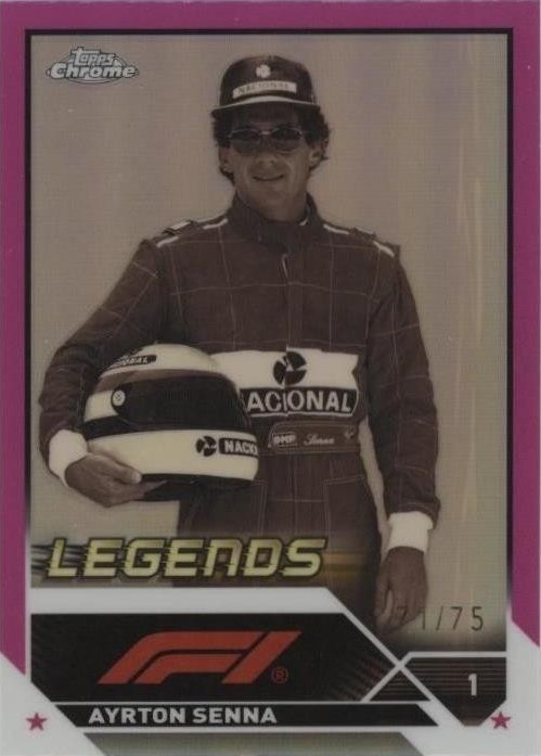 2023 Topps Chrome Formula 1 - F1 Legends Ayrton Senna #198 Pink ...