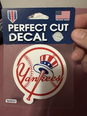 N.Y Yankees 4 x 4 Perfect Cut Decal MLB LICENSED. Car, Laptop, Window ...