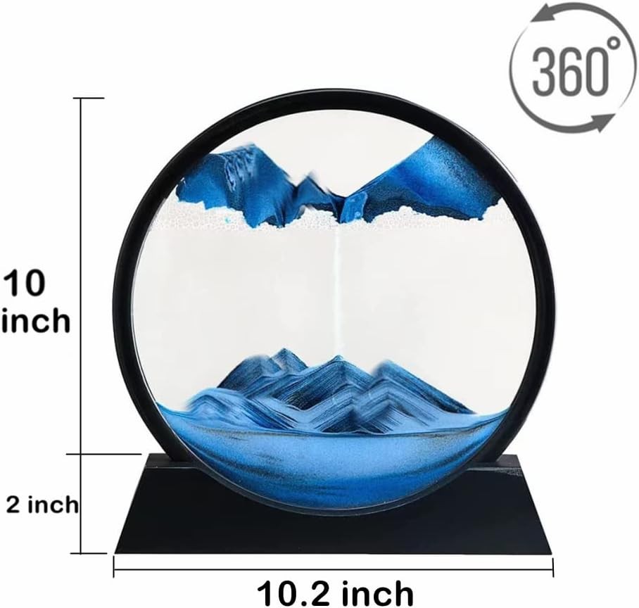 Arthink Moving Sand Art Picture,Liquid Motion 3D Sea Sandscape 12 inch ...