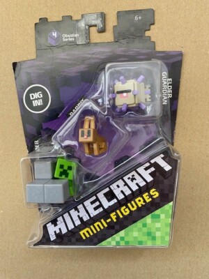 MINECRAFT SNEAKY CREEPER, RABBIT, ELDER GUARDIAN 3 FIGURE PACK NEW TOY ...