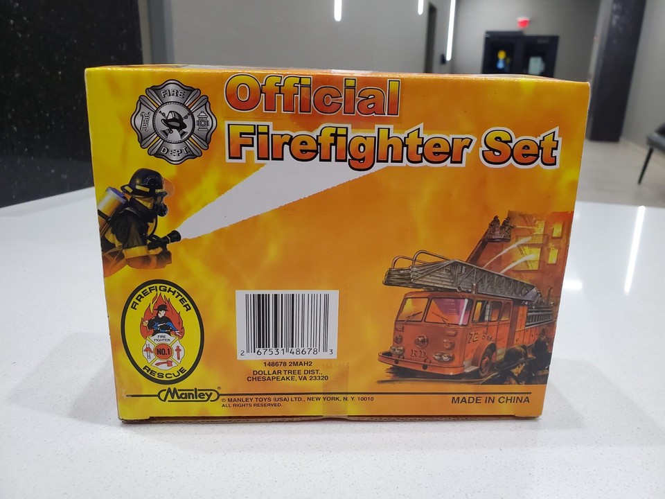 Manley Toys Official Firefighter Set Mini Plastic Figures with Hazmat ...