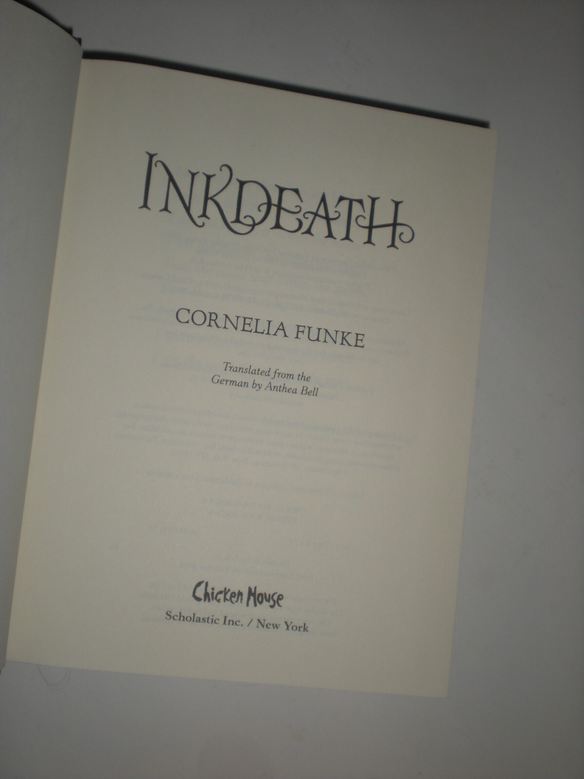 Cornelia Funke Inkdeath HC/DJ 1st Ed/1st Print Inkworld book 3 1ST/1ST ...