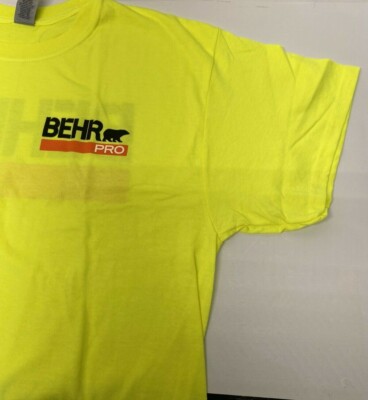 ALSTYLE Behr Pro painter T-shirt, Heavy Cotton, yellow, Size XL, Short ...
