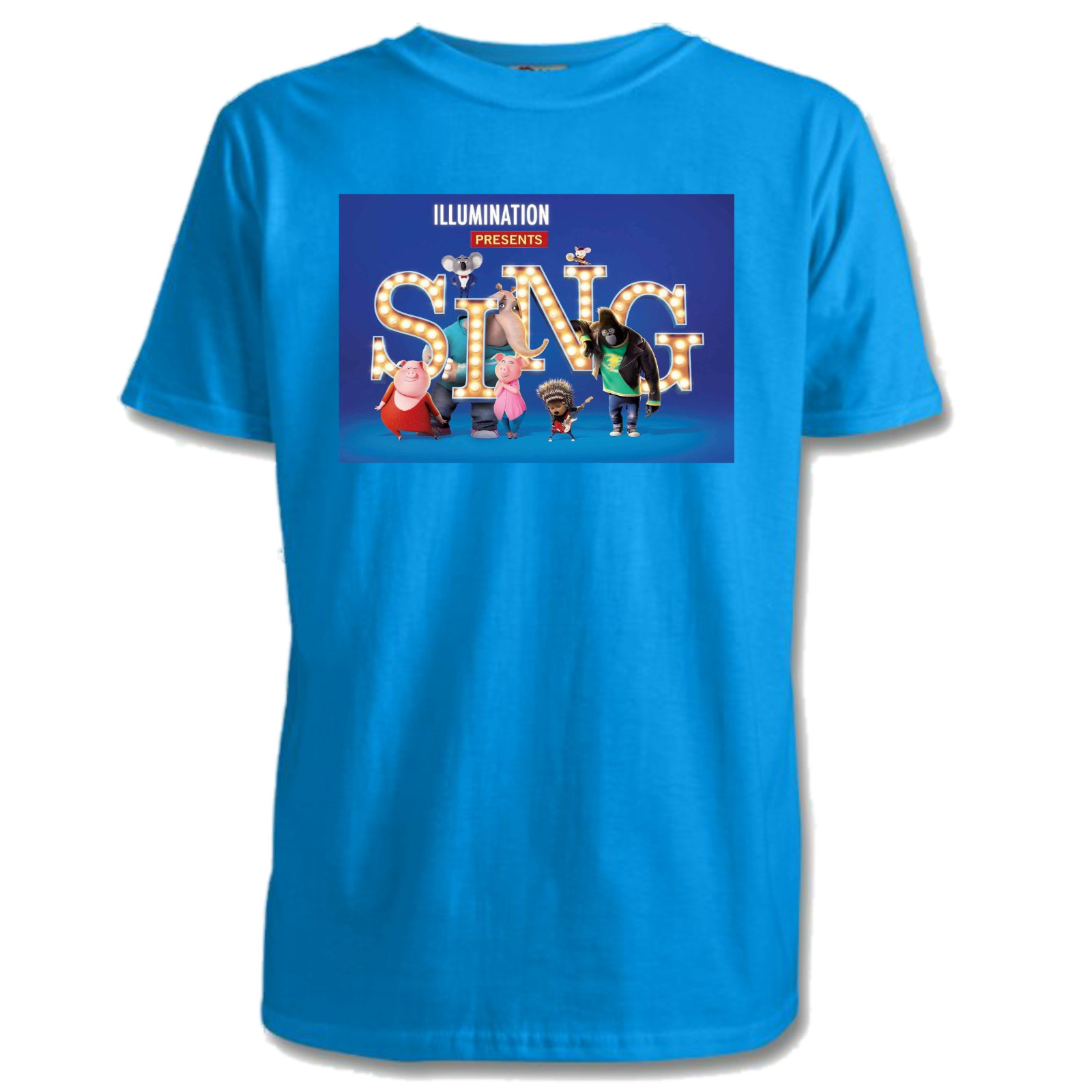 Sing Movie Childrens T-Shirts - 2 Designs / 7 Colours / Sizes 1-15 ...