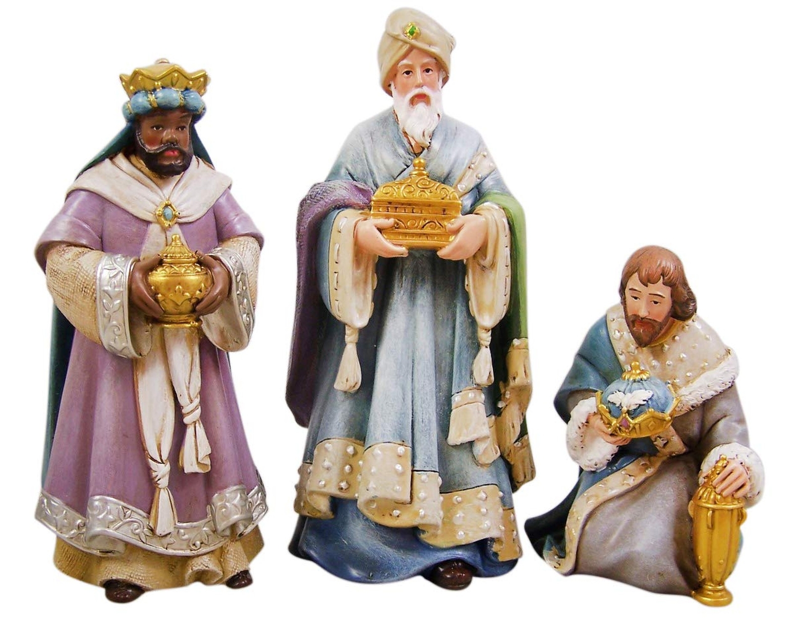 Bethlehem Nights Christmas Nativity Scene Figurines with Creche, 12 ...