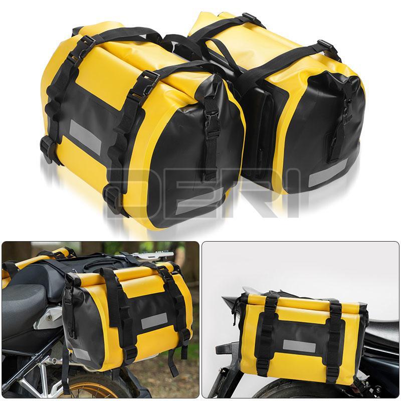 2X 30L Motorcycle Saddle Bags Roll Luggage Large Bag Motor Side Bag ...