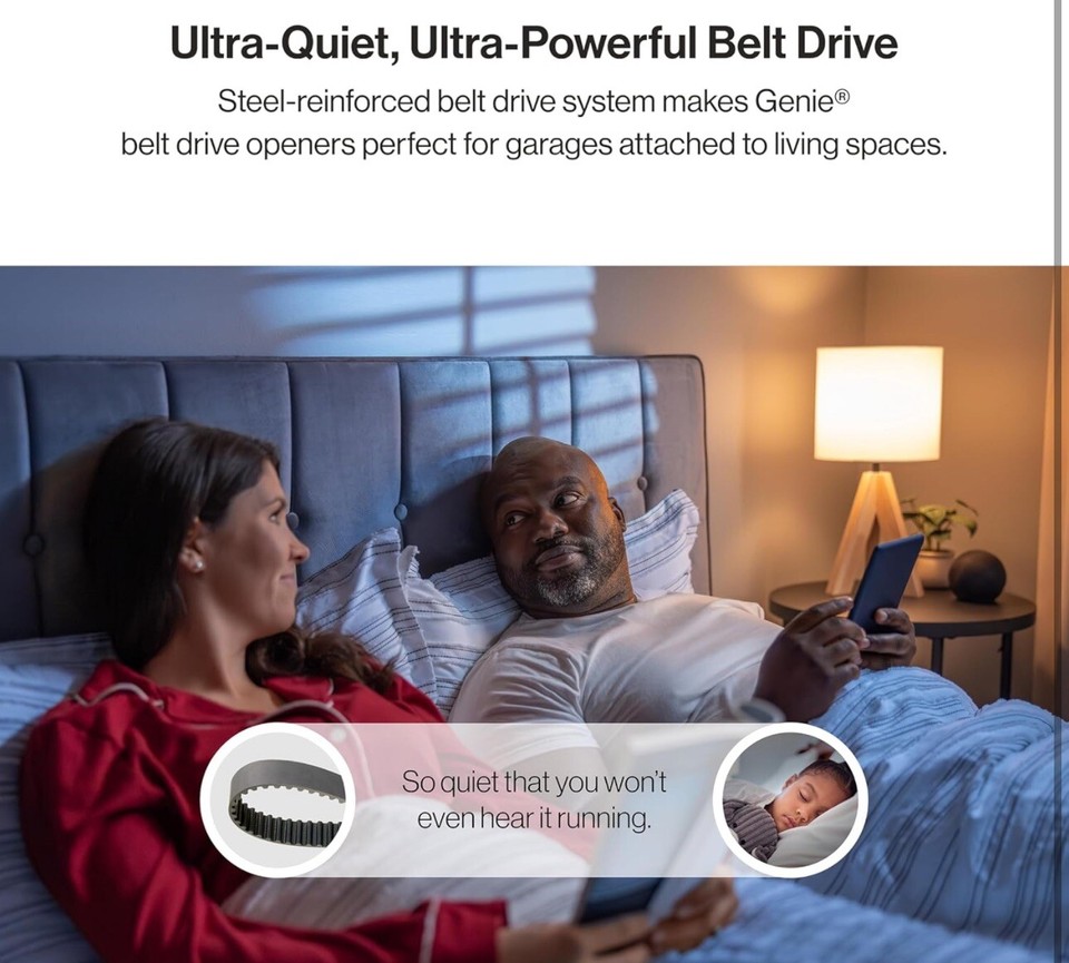 Genie 1/2 HPC 3053-TV QuietLift Connect Smart Garage Door Opener, Wi-Fi ...