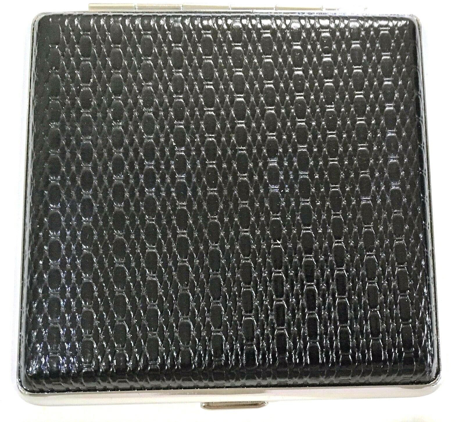 KING SIZE Cigarette Case with Leather Effect 4 Designs Holds 18 ...