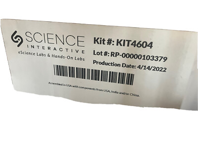Science Interactive eScience labs Kit# Kit4604 DOES NOT INCLUDE KIT ...