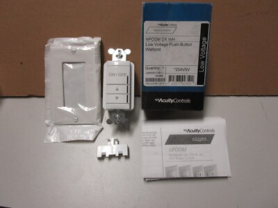 ACUITY CONTROLS PUSH BUTTON WALL POD SENSOR SWITCH #NPODM DX WH - NEW ...