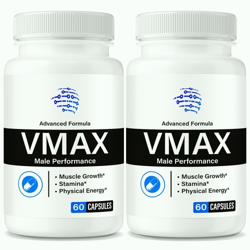 (2 Pack) Vmax Male Performance Pills, Advanced Formula for Men, Stamina ...
