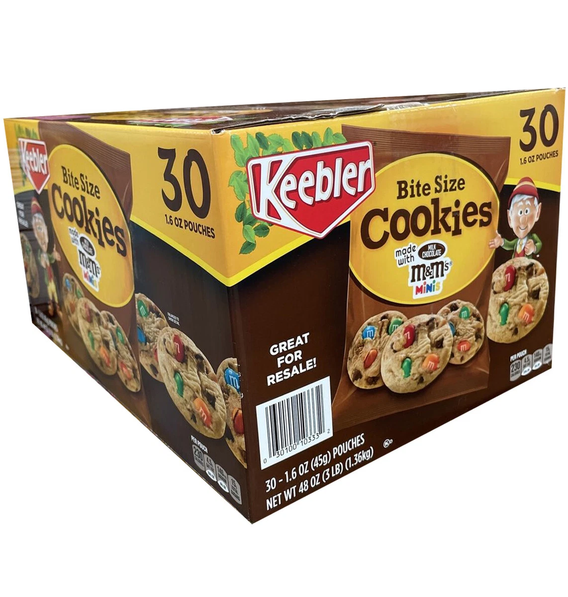Keebler Bite Size Cookies W/ M&m's Minis, Oz (30 Pack), 59% OFF
