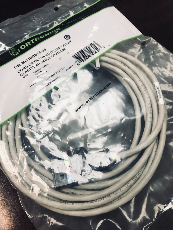 OR-MC18B615-08 (Ortronics) Cat6 110/RJ45 Gray Color PVC 15FT | eBay