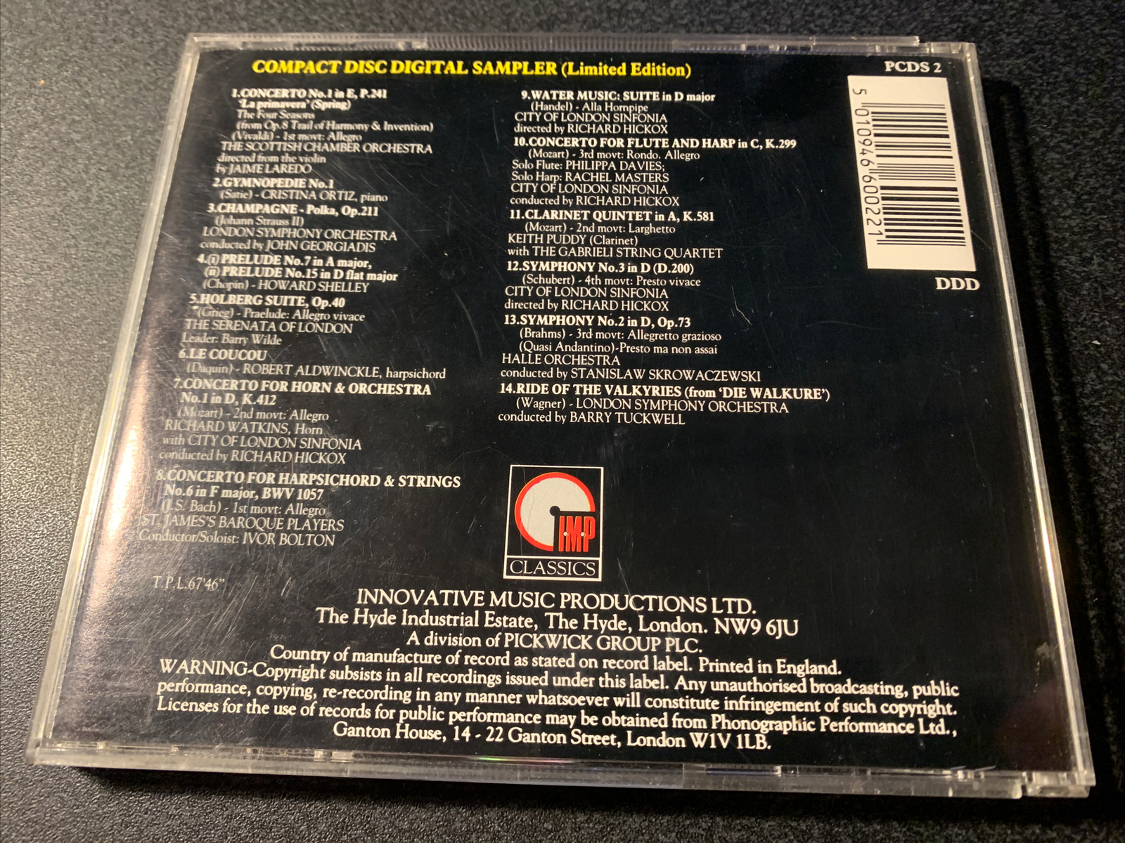 Limited Edition Classical Music Sampler Volume 2 (CD, 1987) | eBay