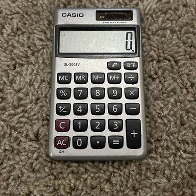 Casio SL-300SV 8-Digit Basic Calculator Two Way Power Solar Battery ...