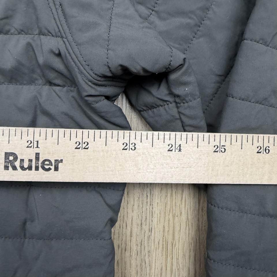 Relwen Jacket Mens Large Gray Windzip Quilted Snap Insulated Puffer ...