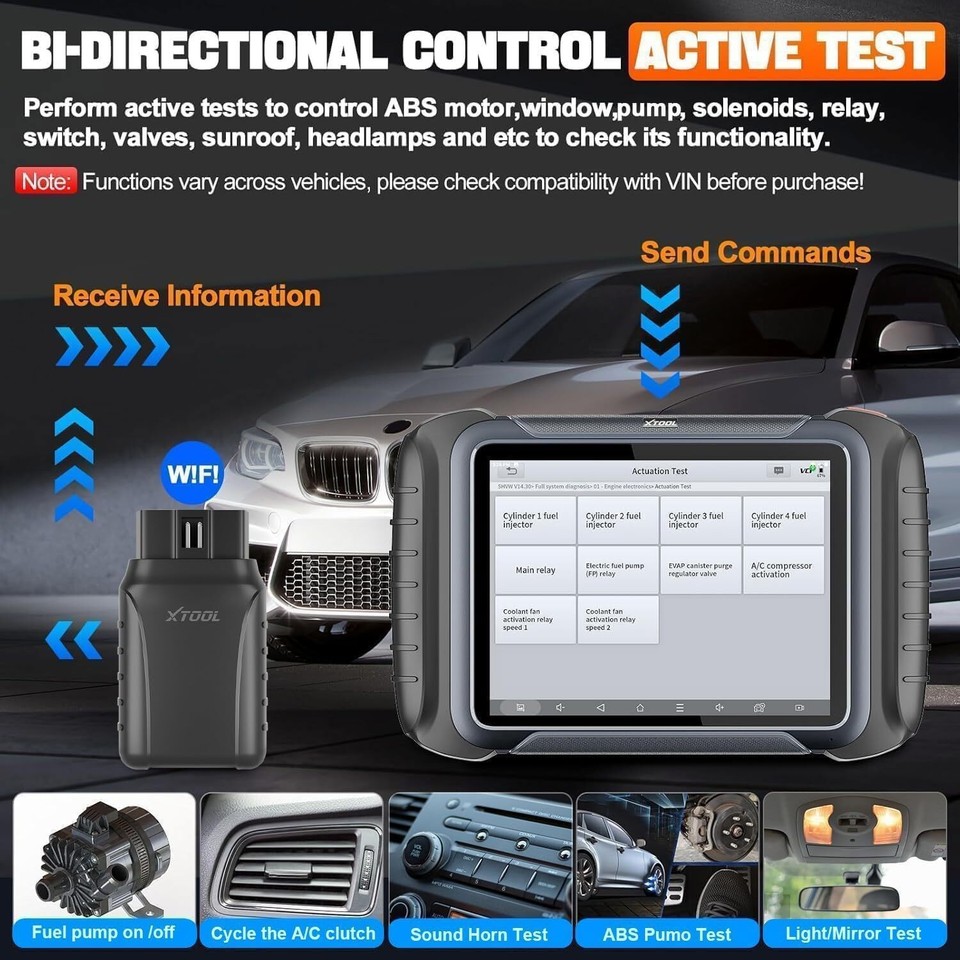 XTOOL D8W Full BiDirectional Diagnostic Scanner Topology Pre-Post Scan ...