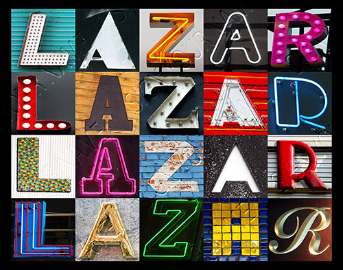 LAZAR Name Poster featuring photos of actual sign letters | eBay