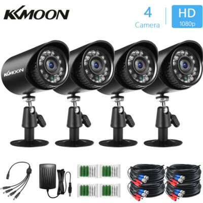 KKmoon 4PCS High Definition 1080P 2MP Security Analog Cameras 1/4 ...