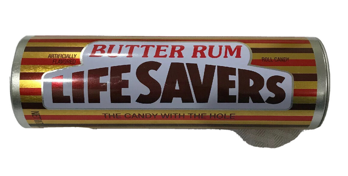 Life Savers Butter Rum 7" Empty Tin | eBay