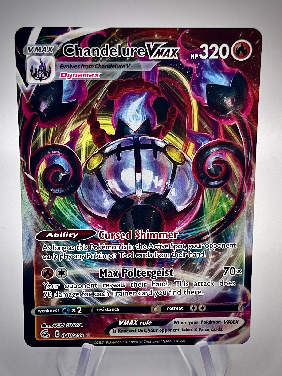 Pokémon TCG Chandelure VMAX Fusion Strike 040/264 Holo Ultra Rare | eBay