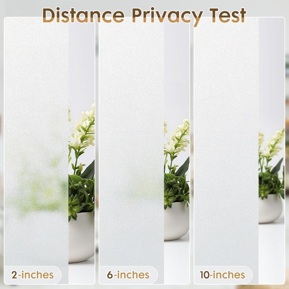 Privacy Window Film Stickers Stained Glass Blackout Frosted Static 44.5 ...