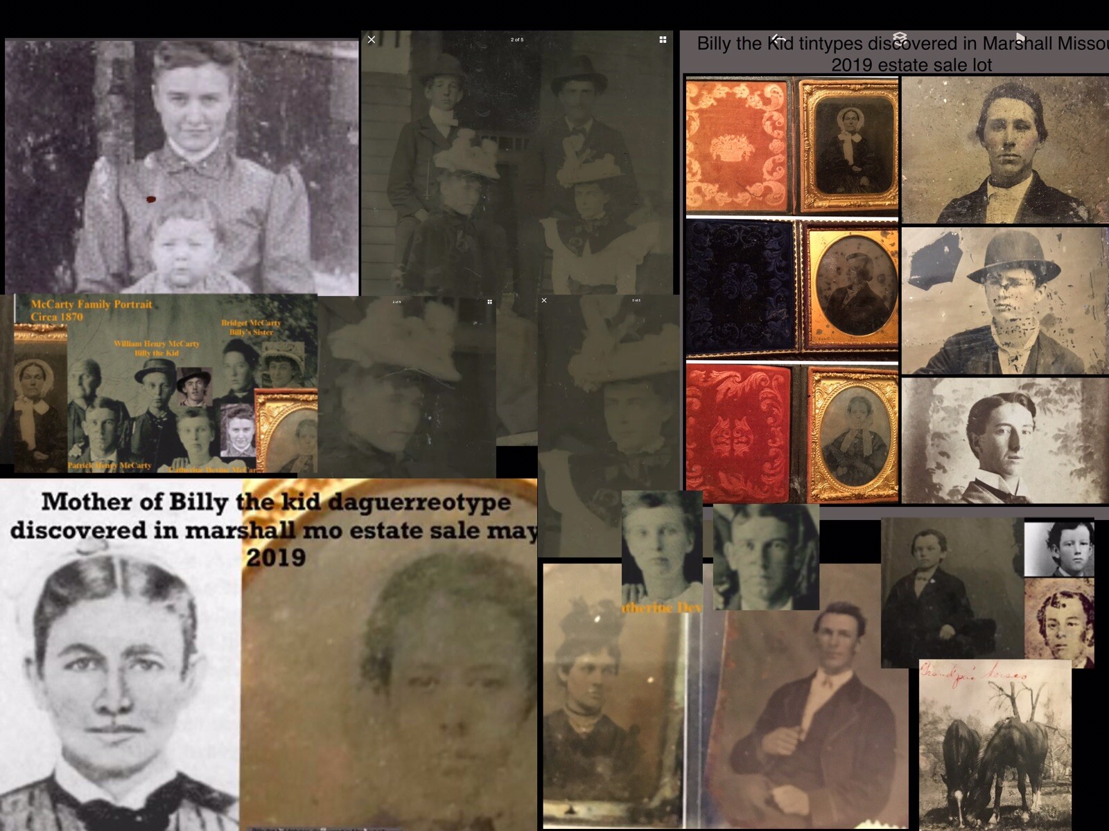 Rare Ferrotype of William Henry McCarty - Billy the Kid Tintype Gold ...