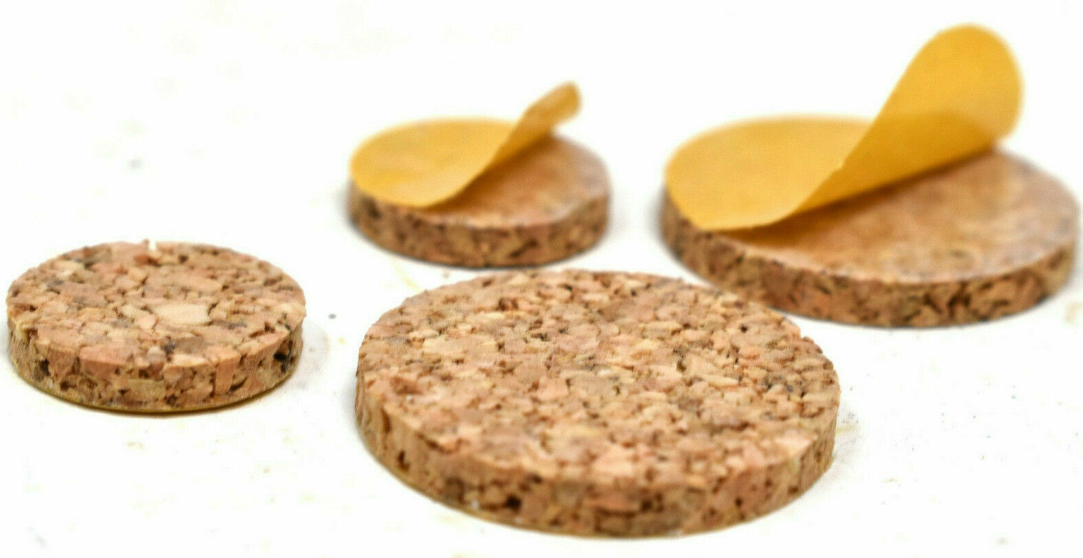 SELF ADHESIVE CORK DISCS 12mm 19mm PICTURE FRAMING PHOTO FRAME ...