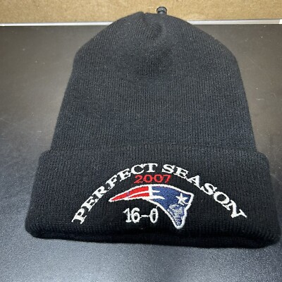 New England Patriots 2007 Undefeated Season Beanie Winter Knit Hat ...