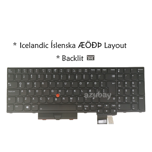 Icelandic Keyboard For Lenovo Thinkpad T15G Gen 1, P15 Gen 1, P17 Gen 1 ...