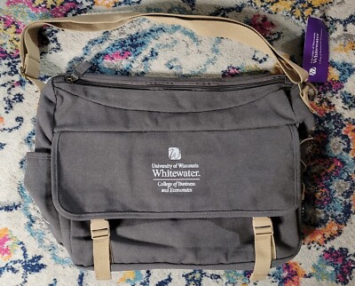 LEEDS Venture collection Field & co canvas sling padded laptop bag UW ...