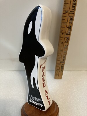 VANCOUVER ISLAND PIPER'S PALE ALE KILLER WHALE draft beer tap handle ...